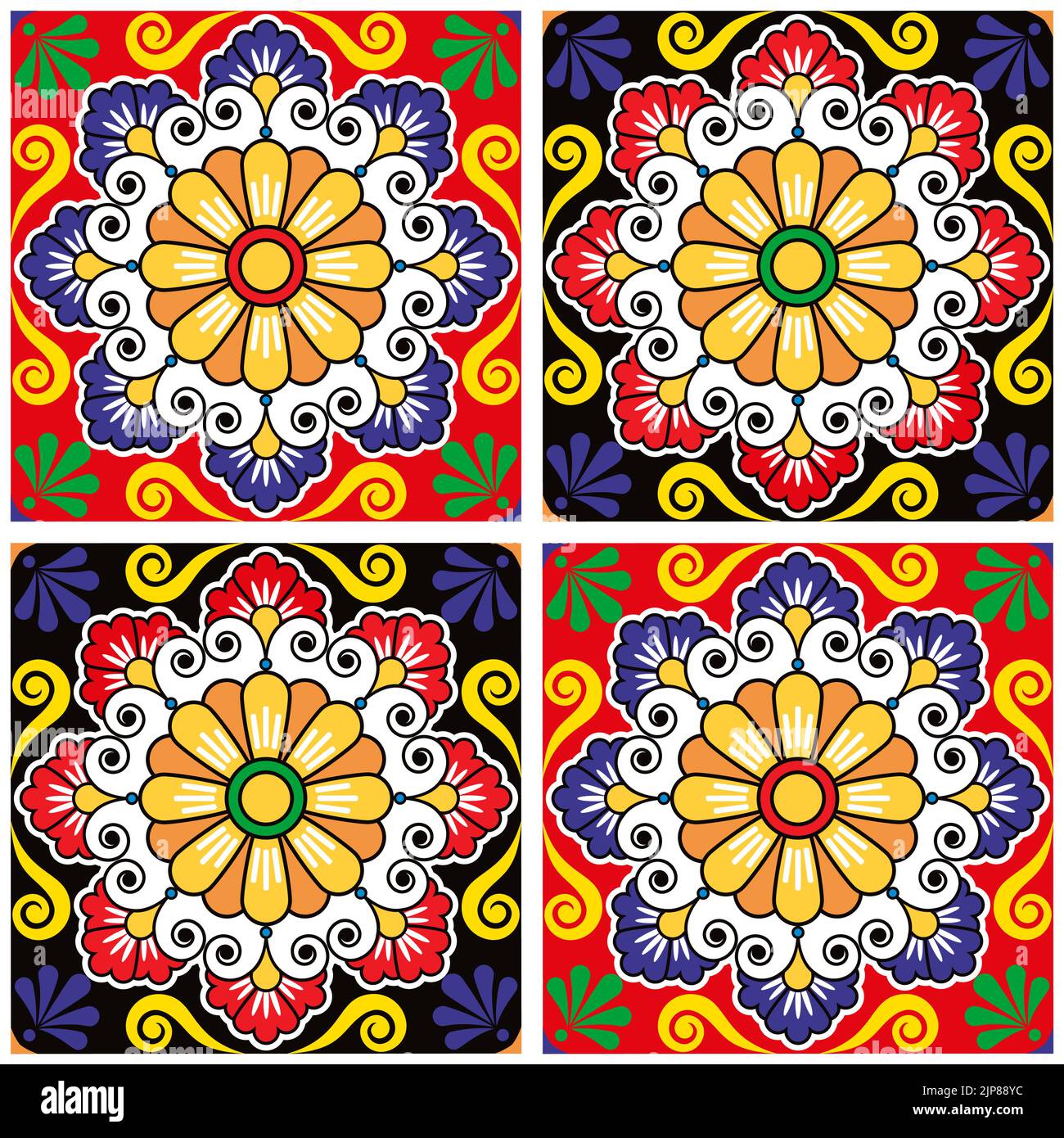 Mexican Tiles Design Wallpaper