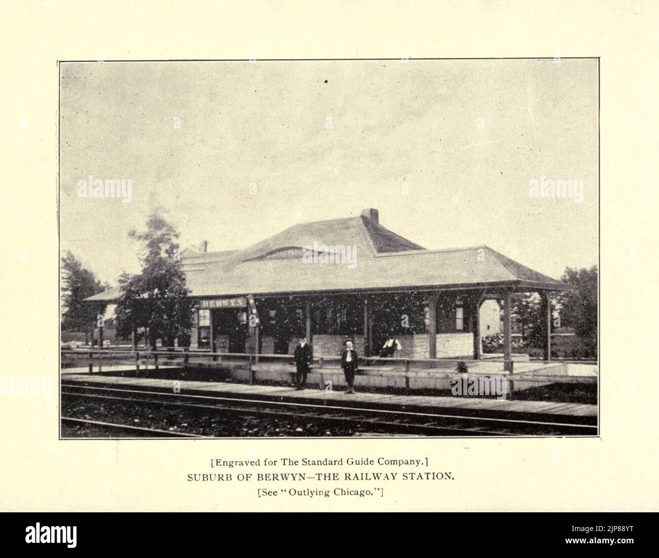 Suburb of Berwyn, Railway Station from the book Chicago, the marvelous ...