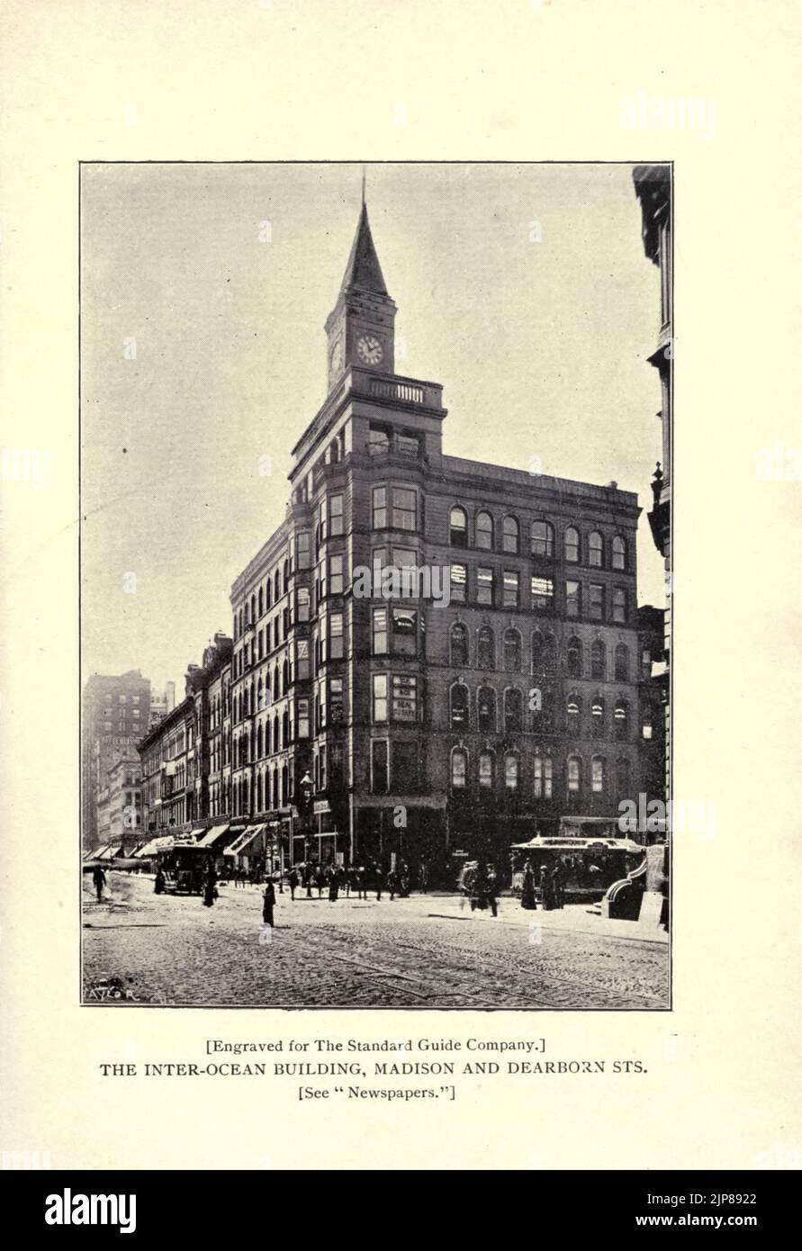 Inter-Ocean Building Madison and Dearburn Sts. from the book Chicago ...