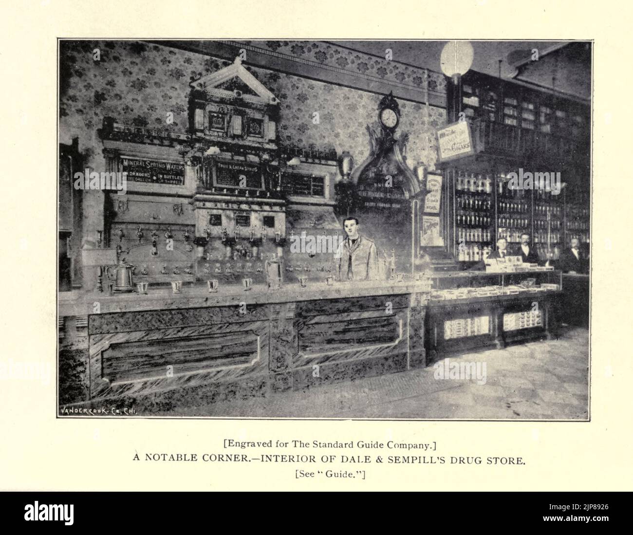 Interior of the Dale & Sempill's Drug Store from the book Chicago, the ...