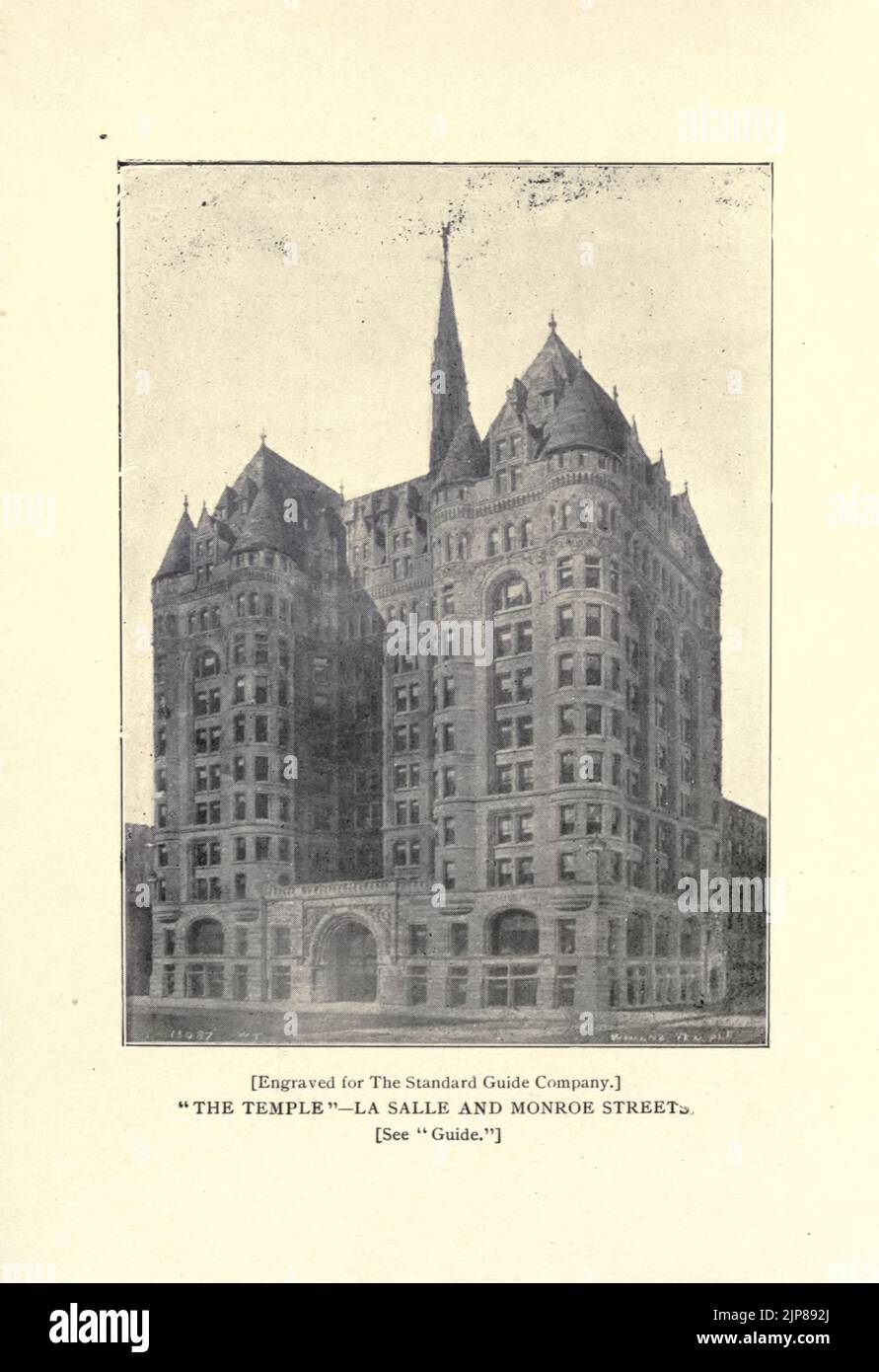 The Temple, La Salle and Monroe Streets from the book Chicago, the ...