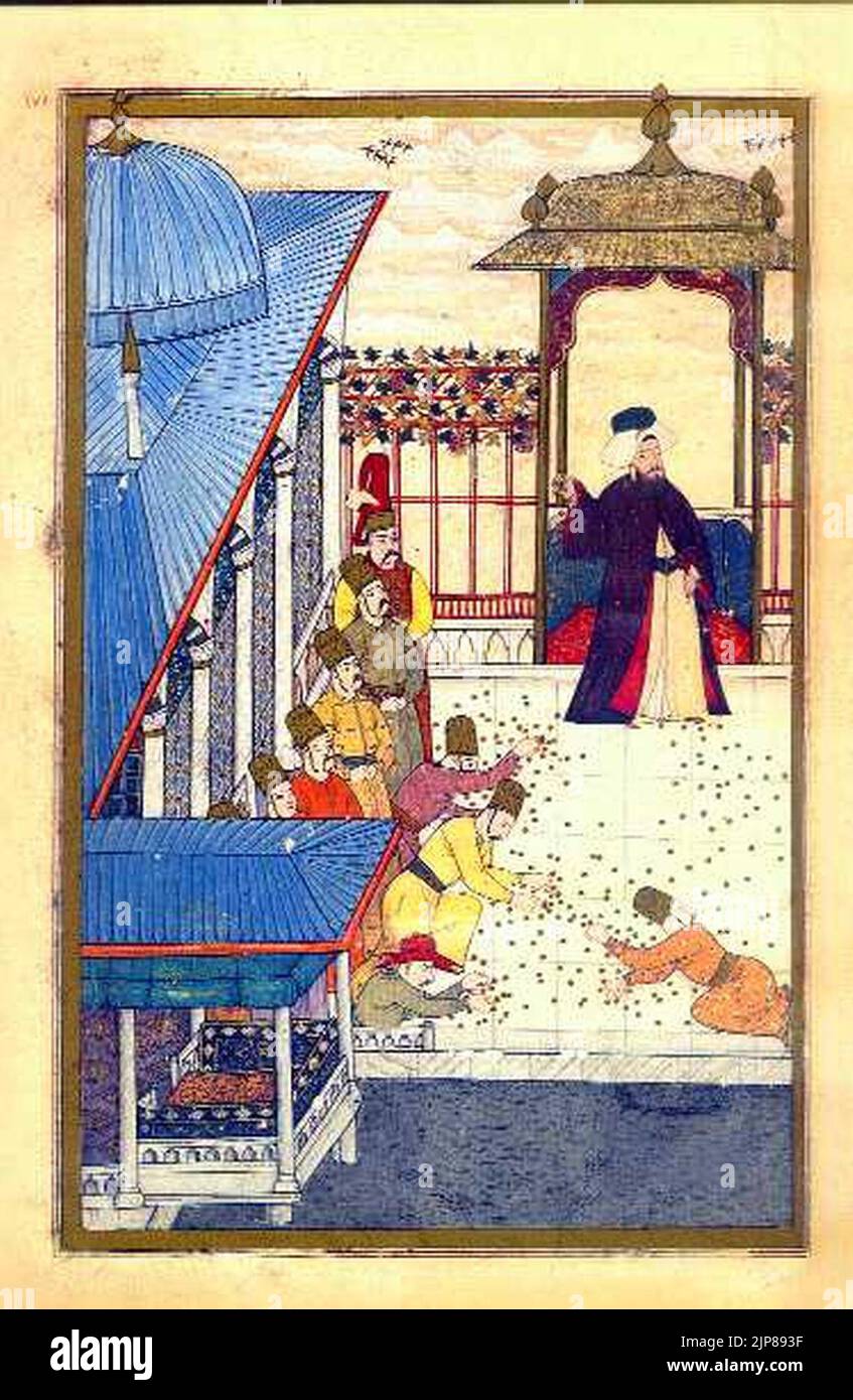 The Sultan strews gold coins Stock Photo - Alamy