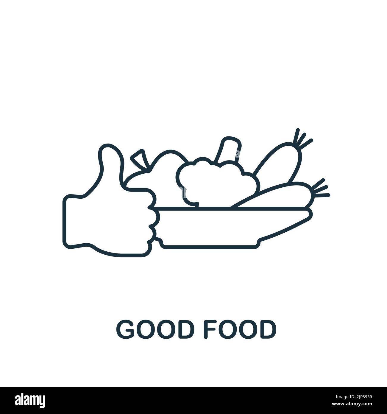 Good Food icon. Line simple icon for templates, web design and ...