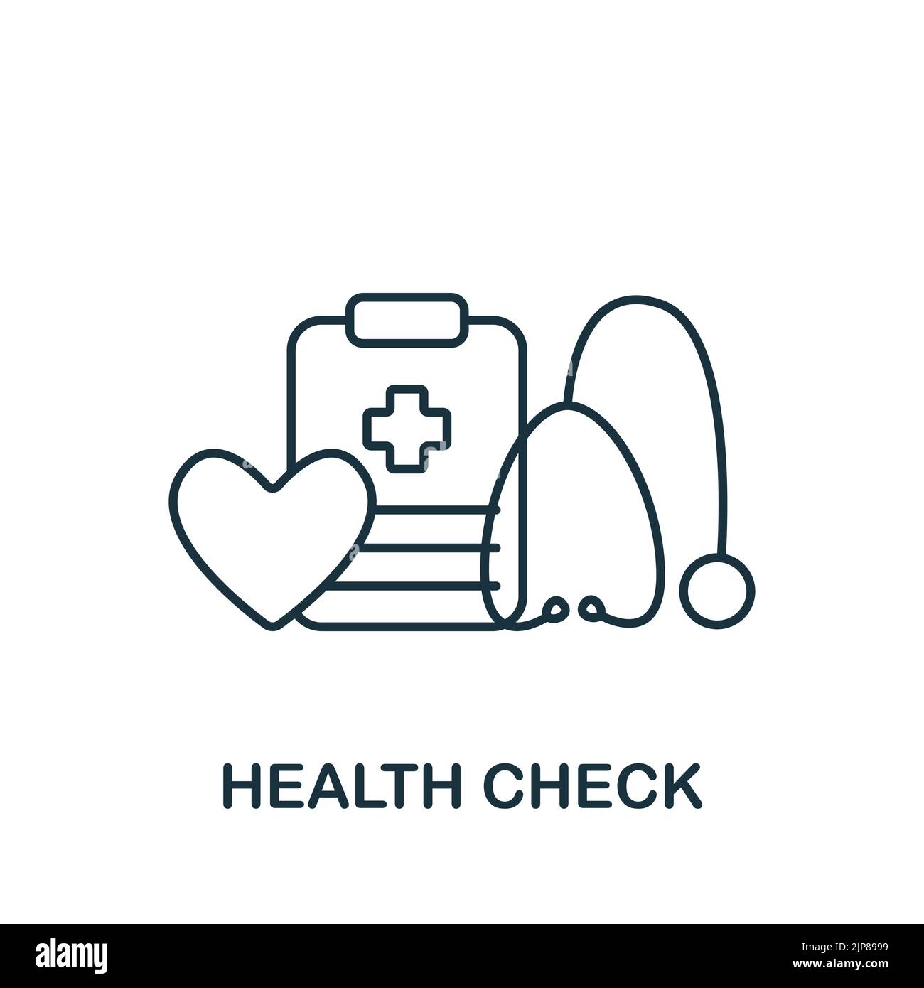 Health Check icon. Line simple Health Check icon for templates, web ...