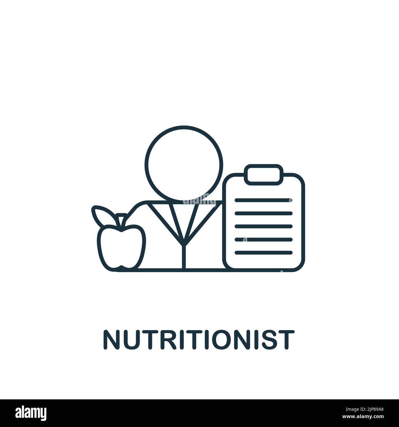 Nutritionist icon. Line simple icon for templates, web design and ...