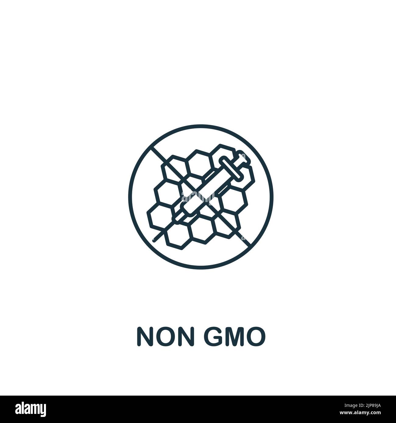 Non Gmo icon. Line simple icon for templates, web design and ...