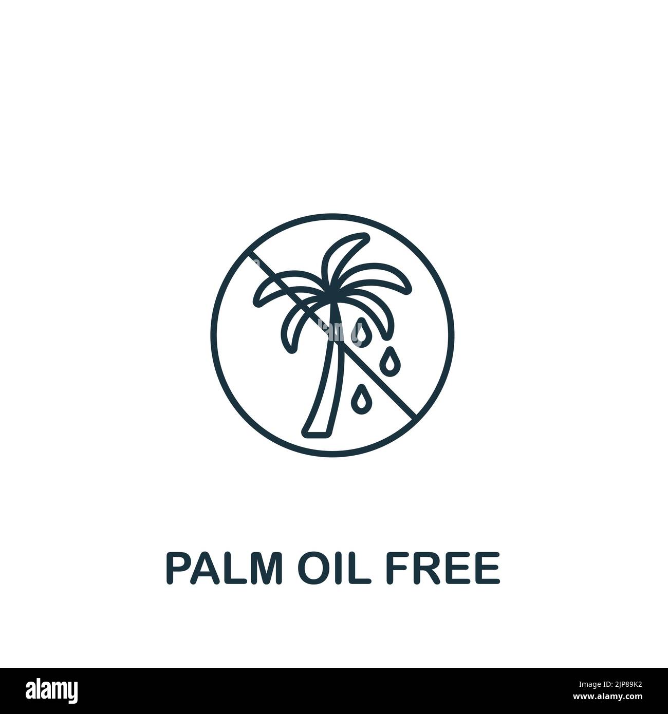Palm Oil Free icon. Line simple icon for templates, web design and ...