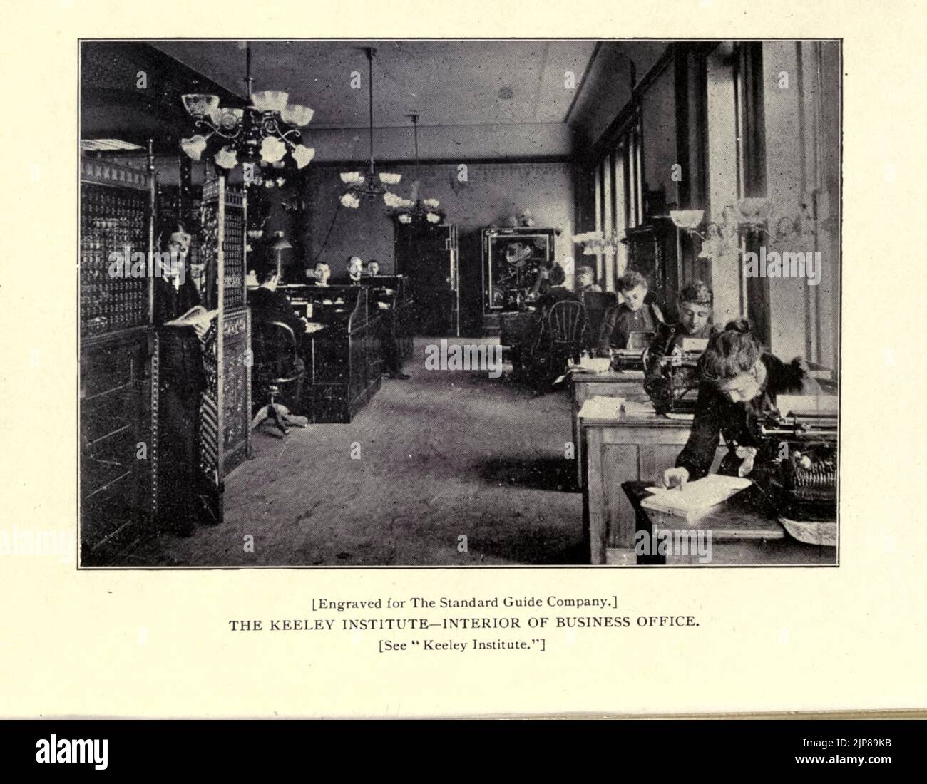 Keeley Institute, Interior of the Business Office from the book Chicago ...