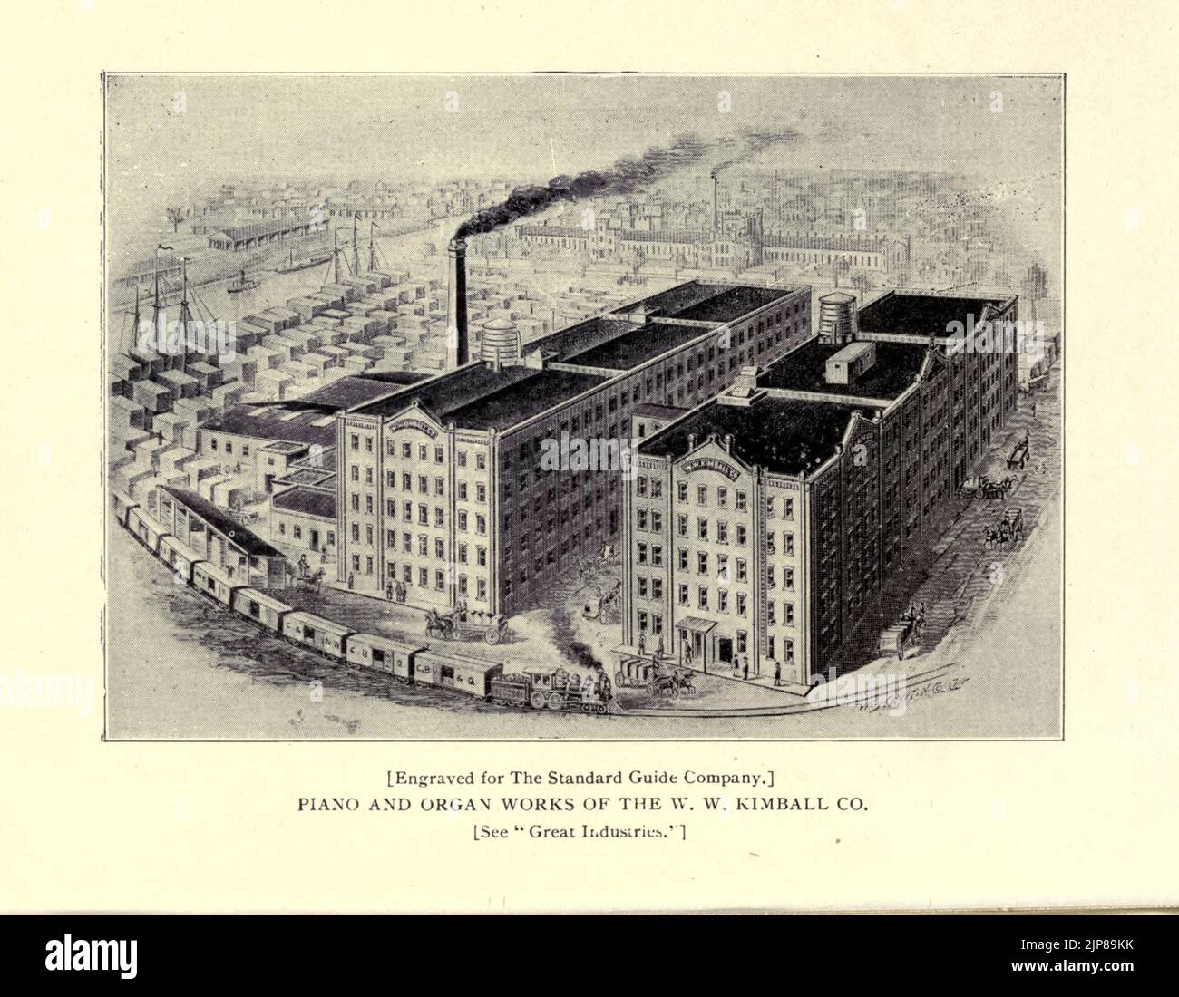 Piano and Organ Works of the W. W. Kimball, Co. from the book Chicago ...