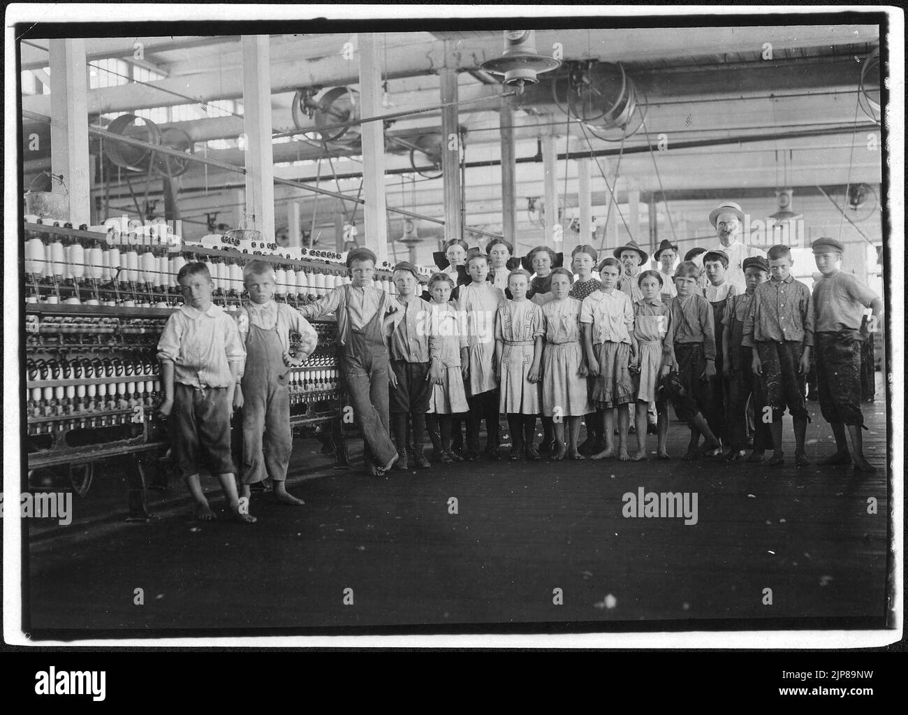 The Supt. and a group of children under 16 years starting work after ...