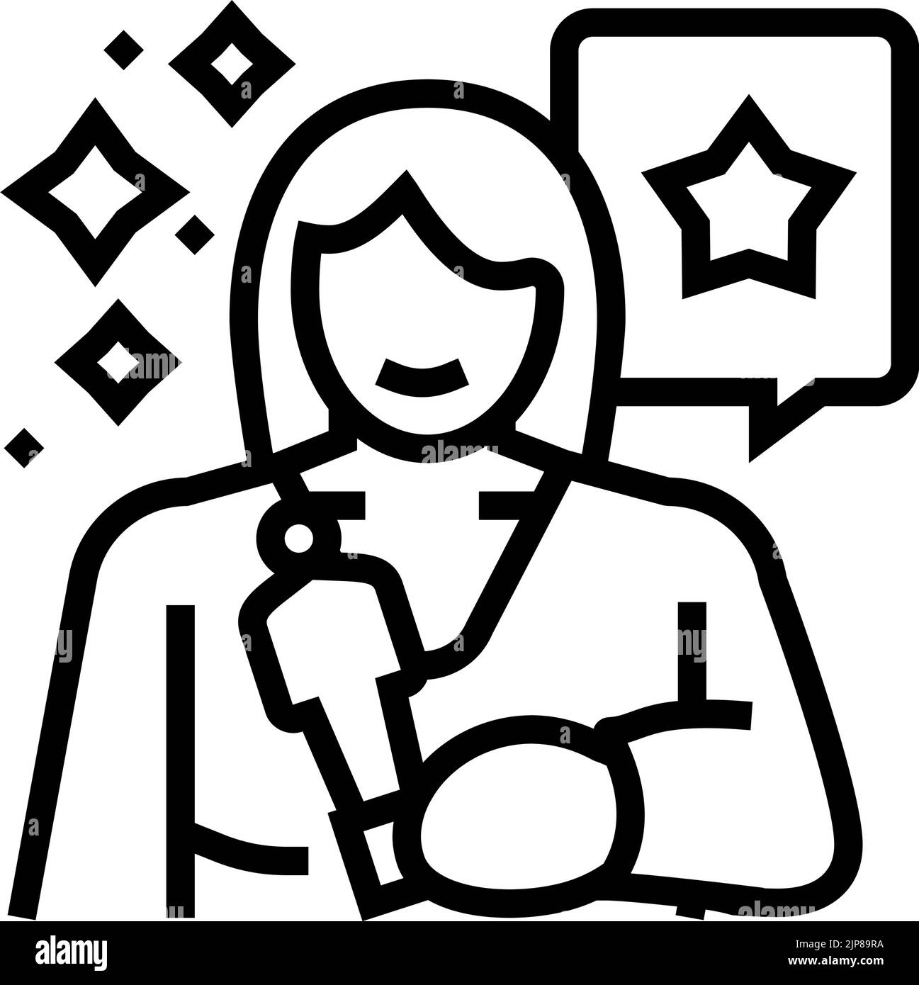 actress video production film line icon vector illustration Stock ...