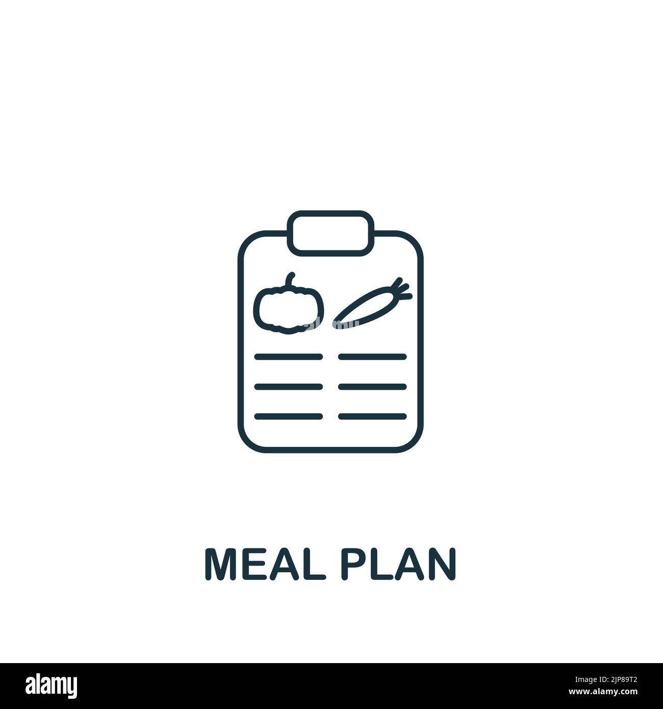 Meal Plan icon. Line simple icon for templates, web design and ...