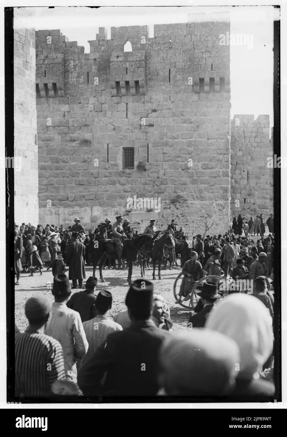 The surrender of Jerusalem to the British, December 9, 1917. Brig. Gen ...