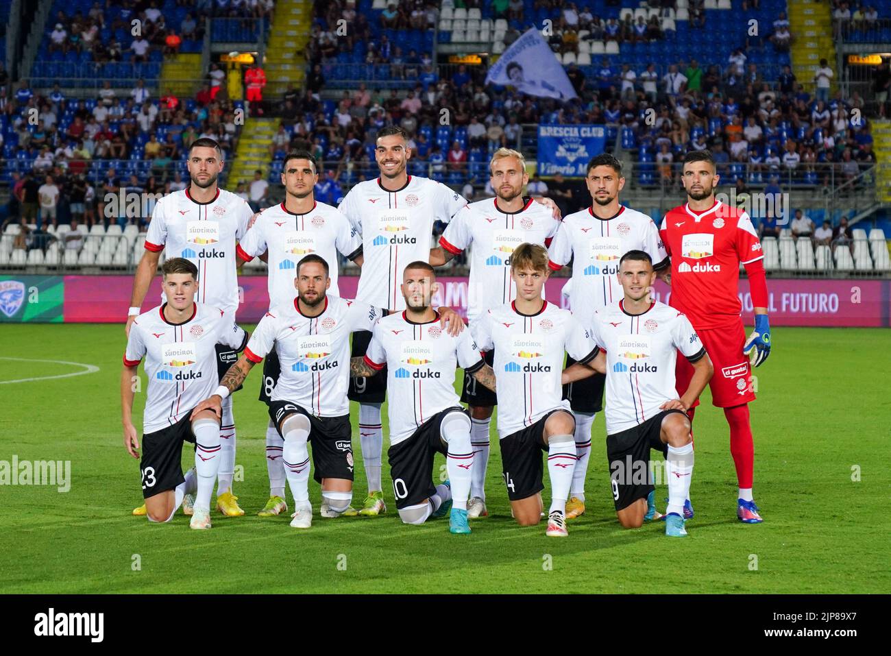 The team (FC Sudtirol) during the Italian soccer Serie B match Brescia ...