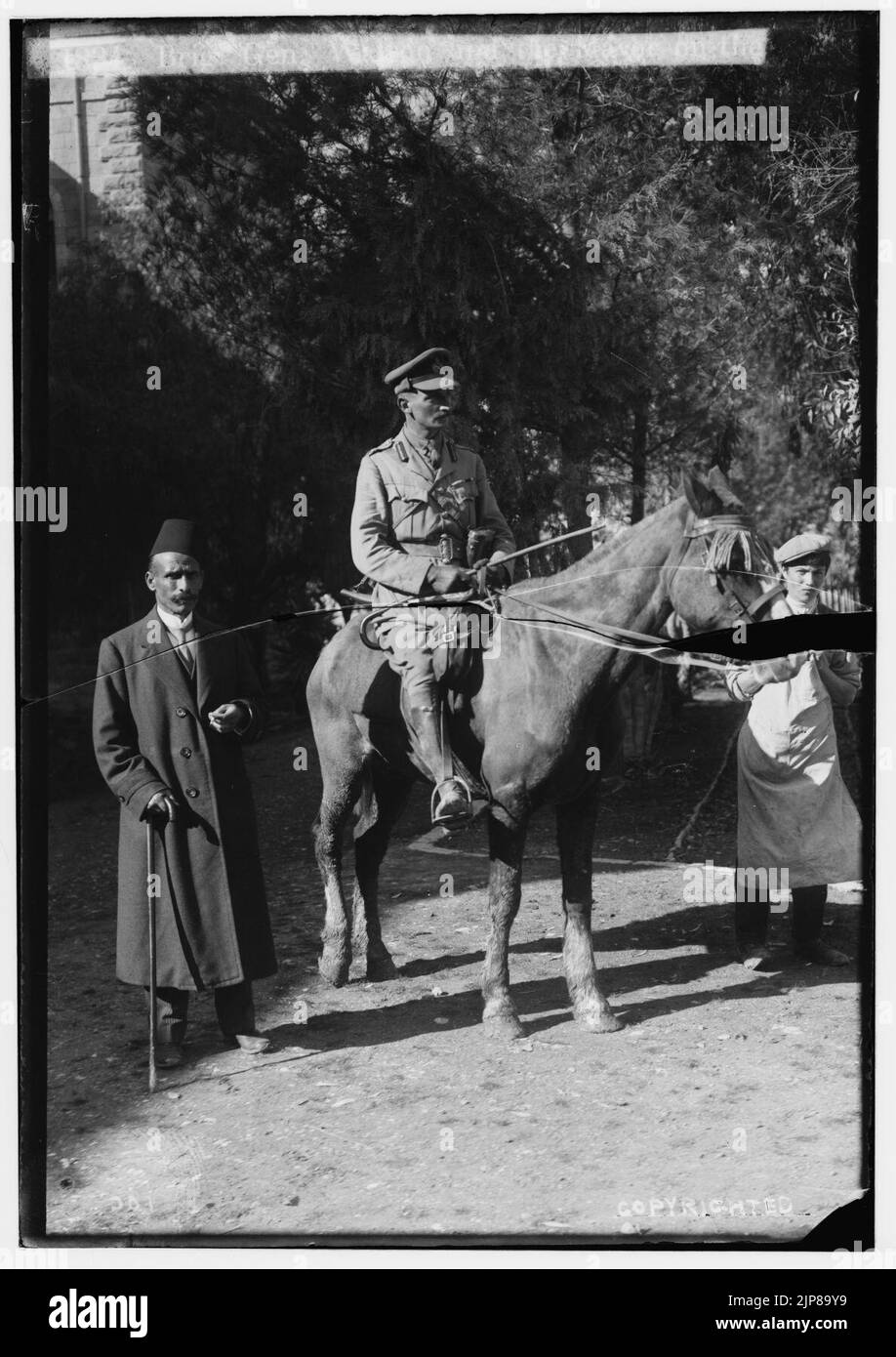 The surrender of Jerusalem to the British, December 9, 1917. Brig. Gen ...