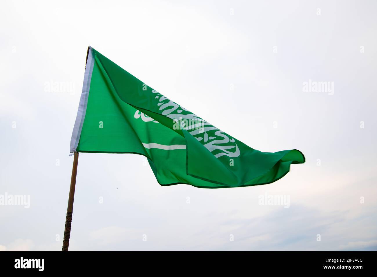 Saudi Arabia flag, Statement translation: There is no God but Allah ...