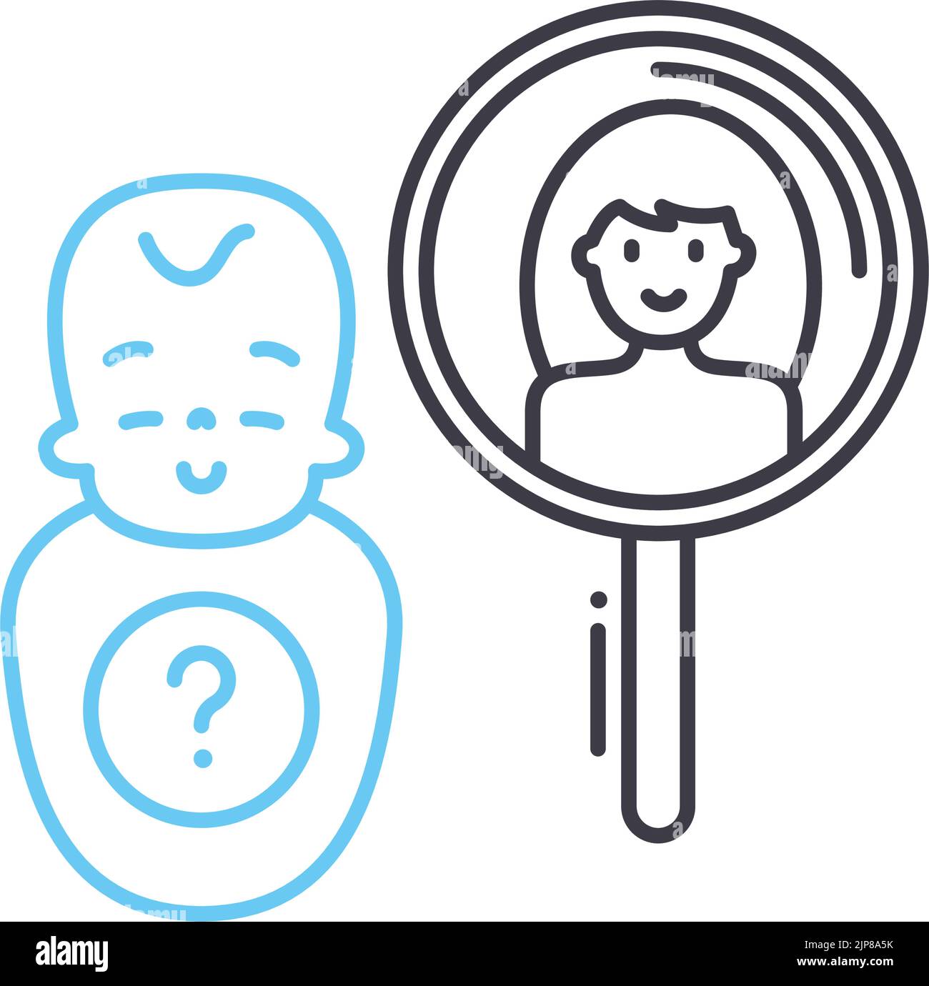 choose babysitter line icon, outline symbol, vector illustration ...