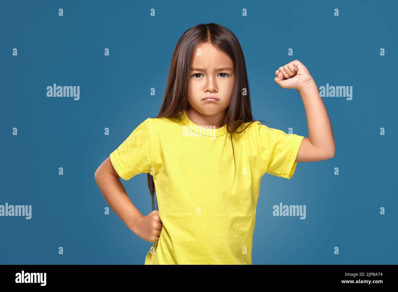 Angry little kid showing frustration and disagreement Stock Photo - Alamy