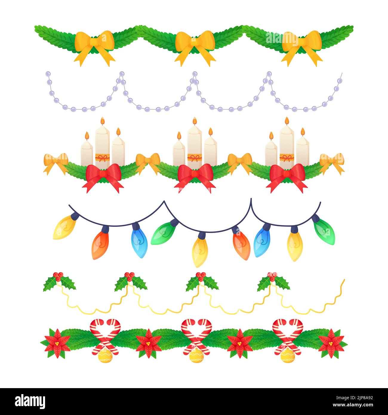 Garland border hi-res stock photography and images - Alamy