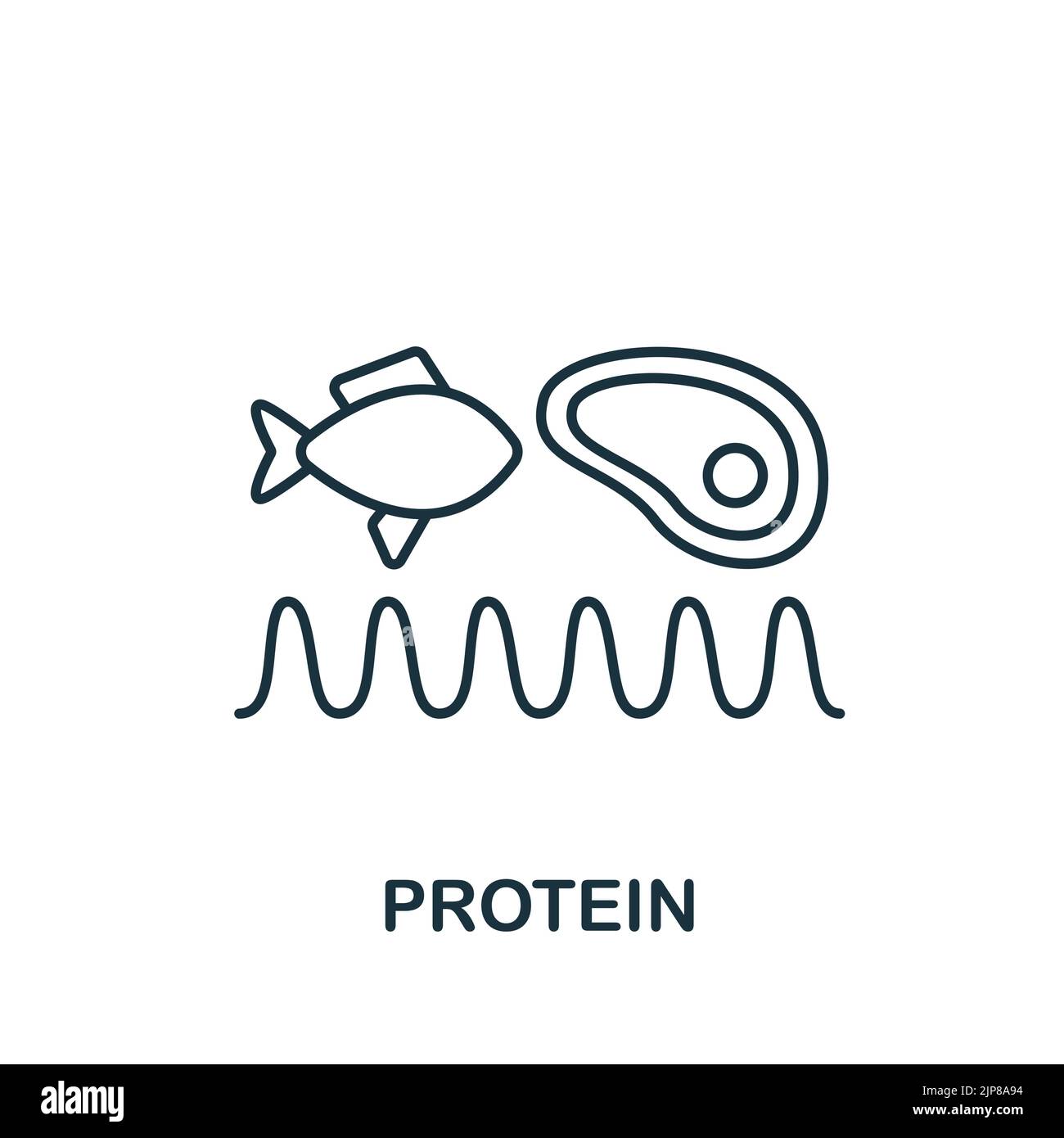 Protein icon. Line simple icon for templates, web design and ...