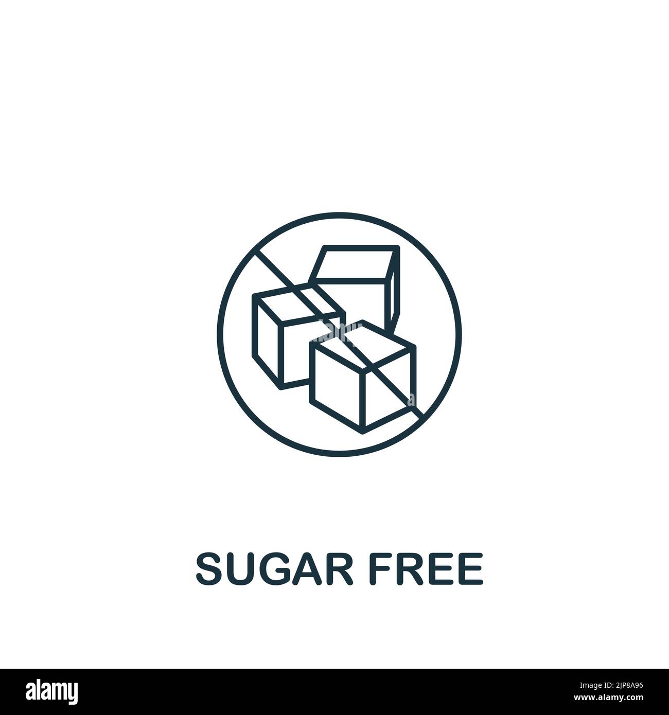 Sugar Free icon. Line simple icon for templates, web design and ...