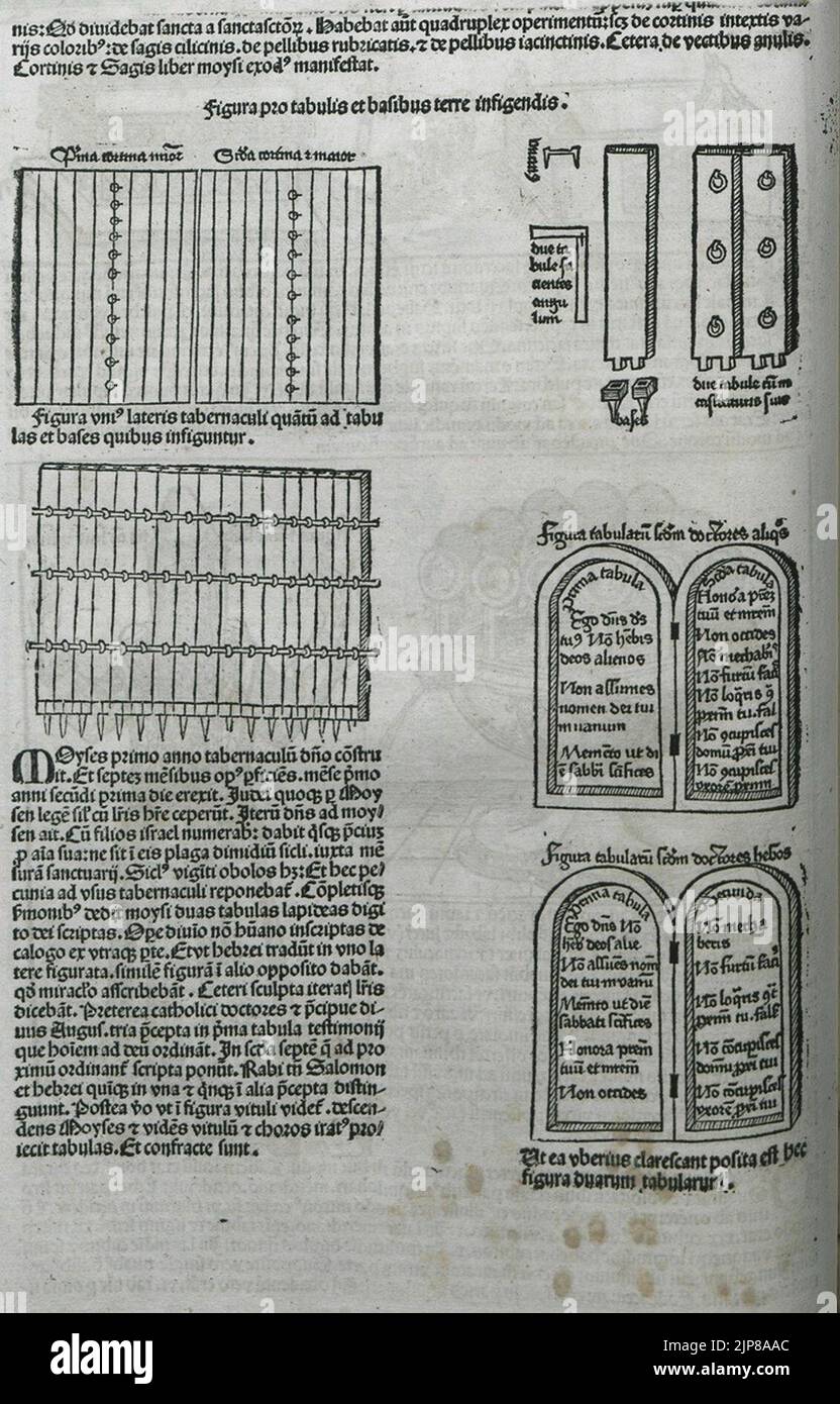 The tablets of the Ten Commandments - Schedell Hartmann - 1493 Stock ...