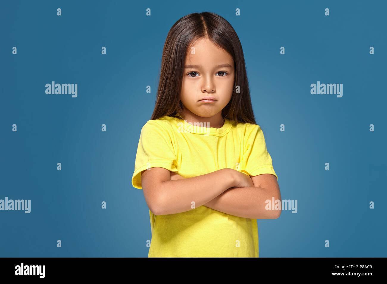 Angry little kid showing frustration and disagreement Stock Photo - Alamy