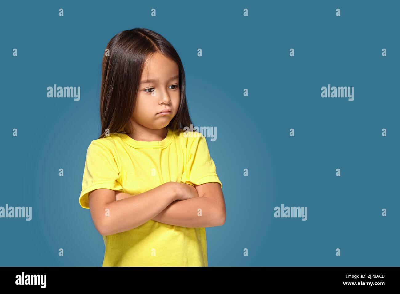 Angry little kid showing frustration and disagreement Stock Photo - Alamy