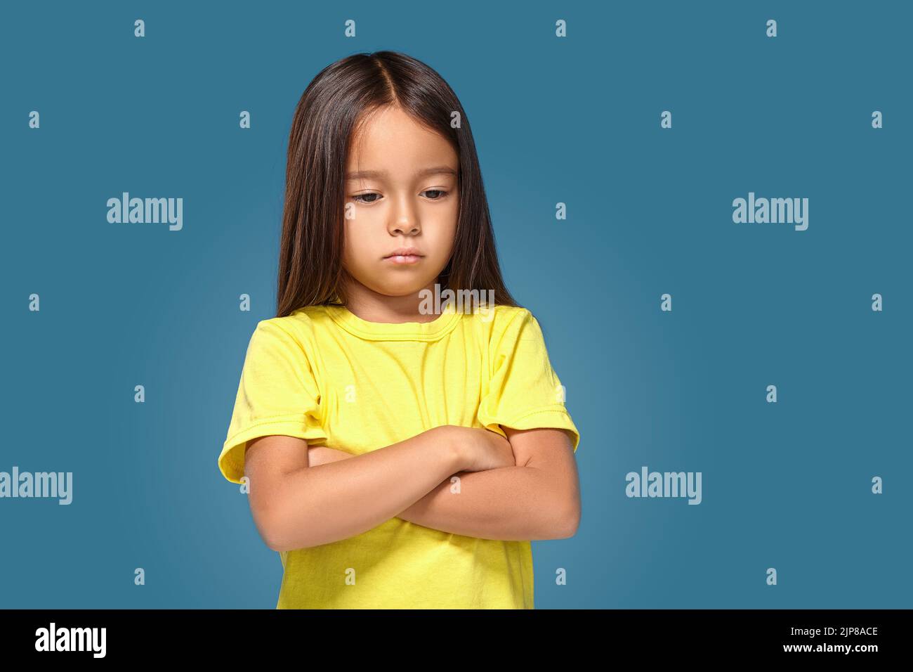Angry little kid showing frustration and disagreement Stock Photo - Alamy