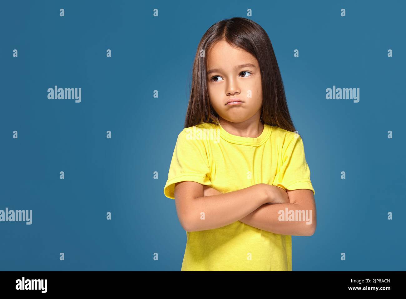Angry little kid showing frustration and disagreement Stock Photo - Alamy