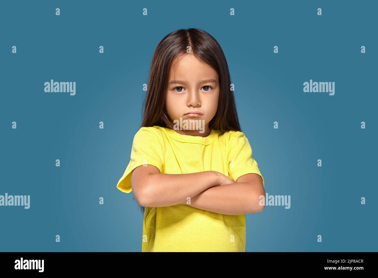 Angry little kid showing frustration and disagreement Stock Photo - Alamy