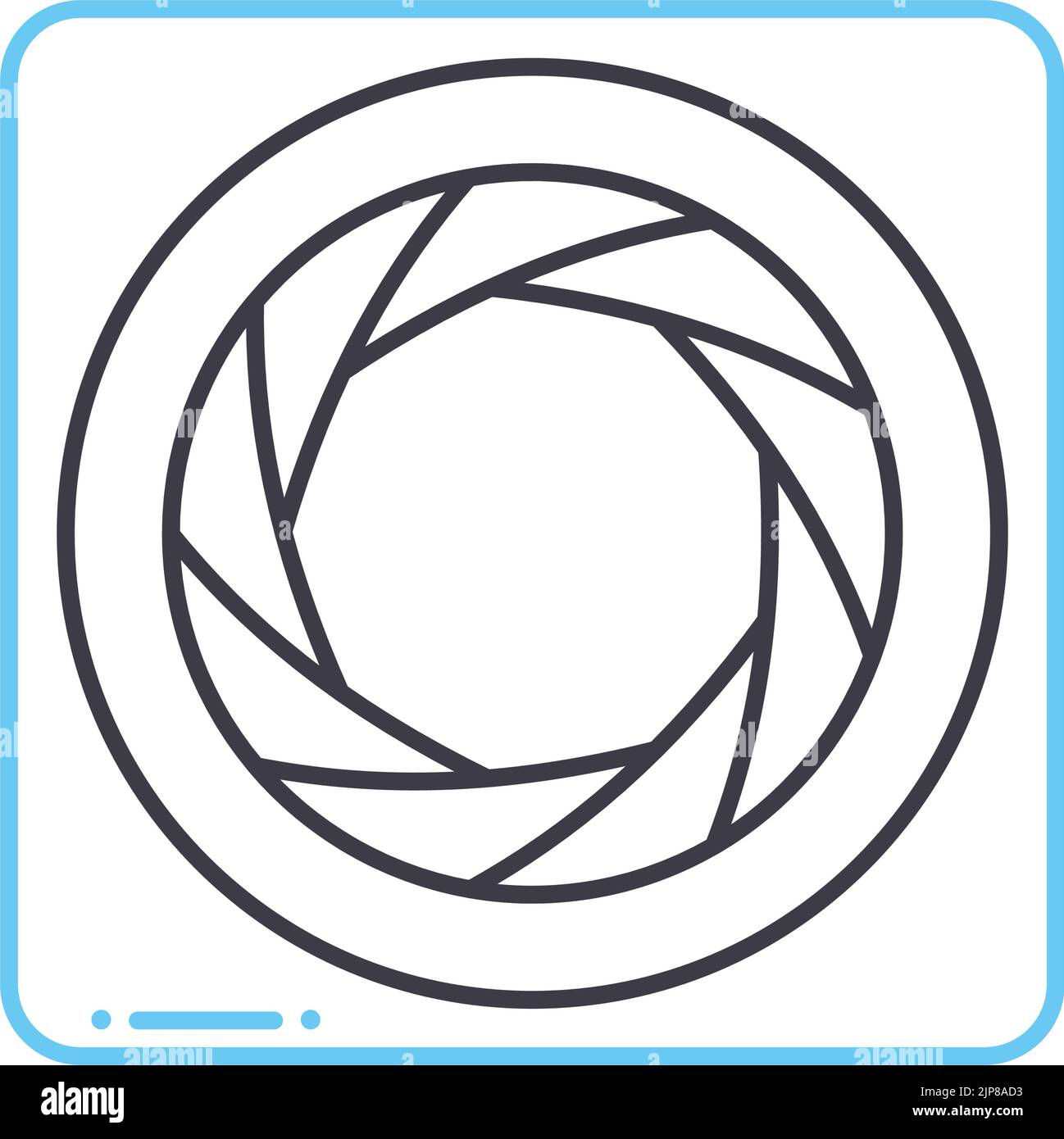 camers lens line icon, outline symbol, vector illustration, concept ...