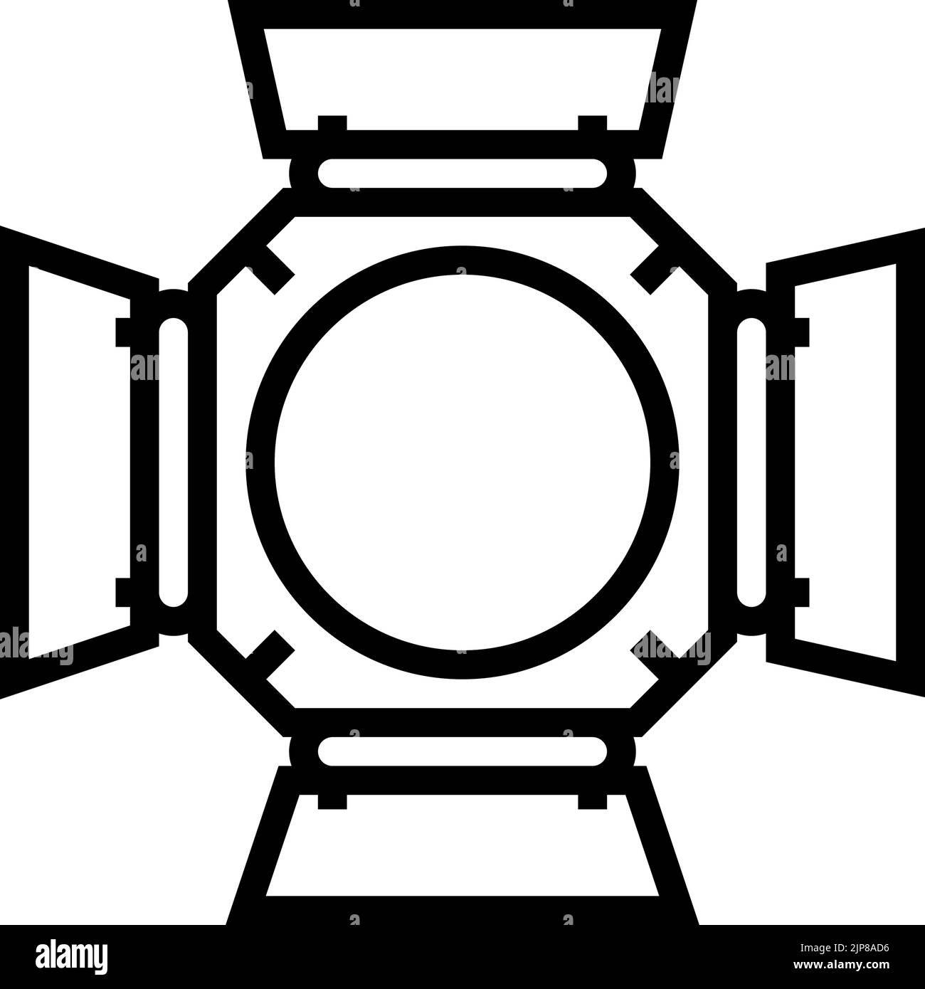 studio lights video production line icon vector illustration Stock ...
