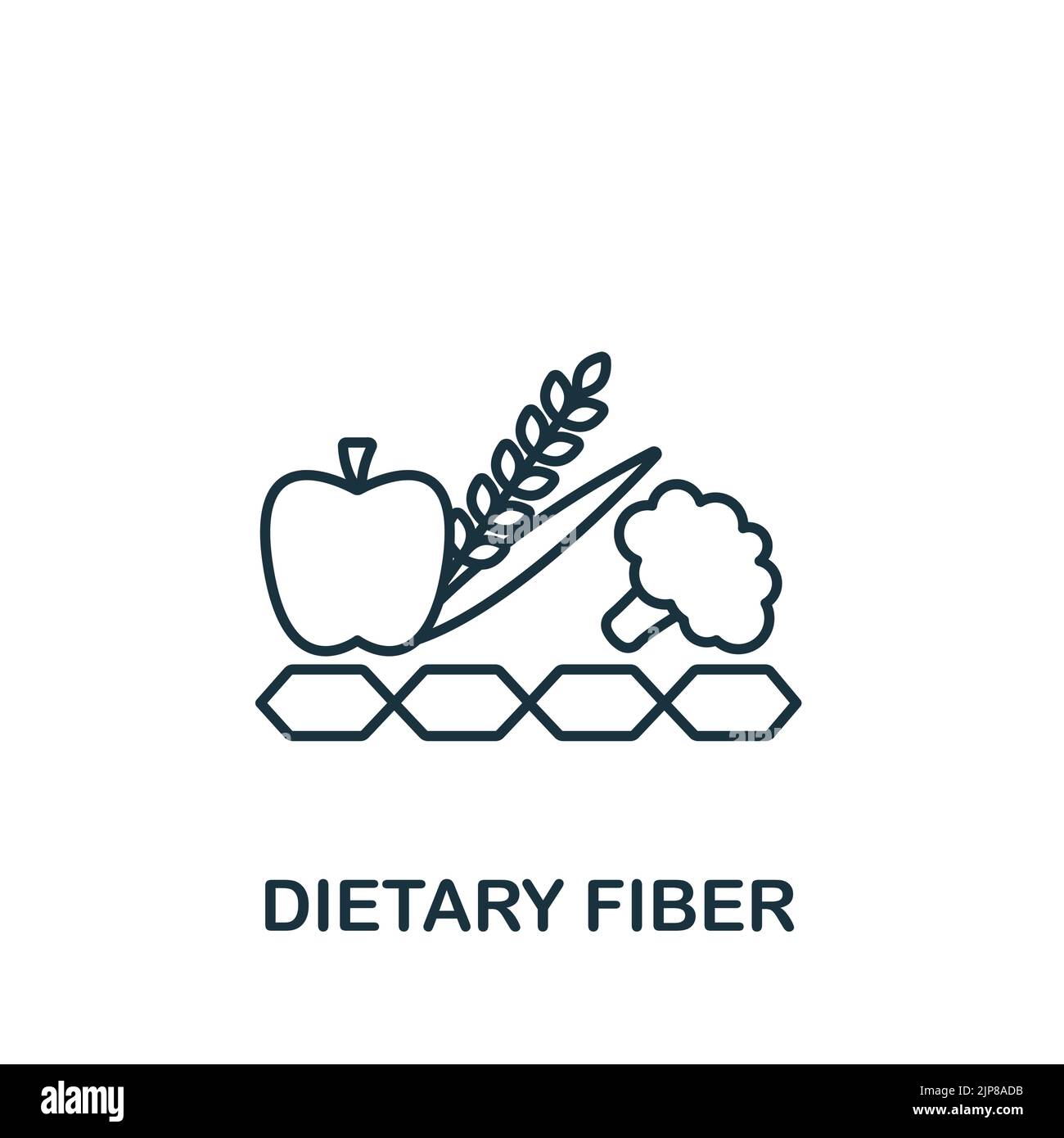Dietary Fiber icon. Line simple icon for templates, web design and ...