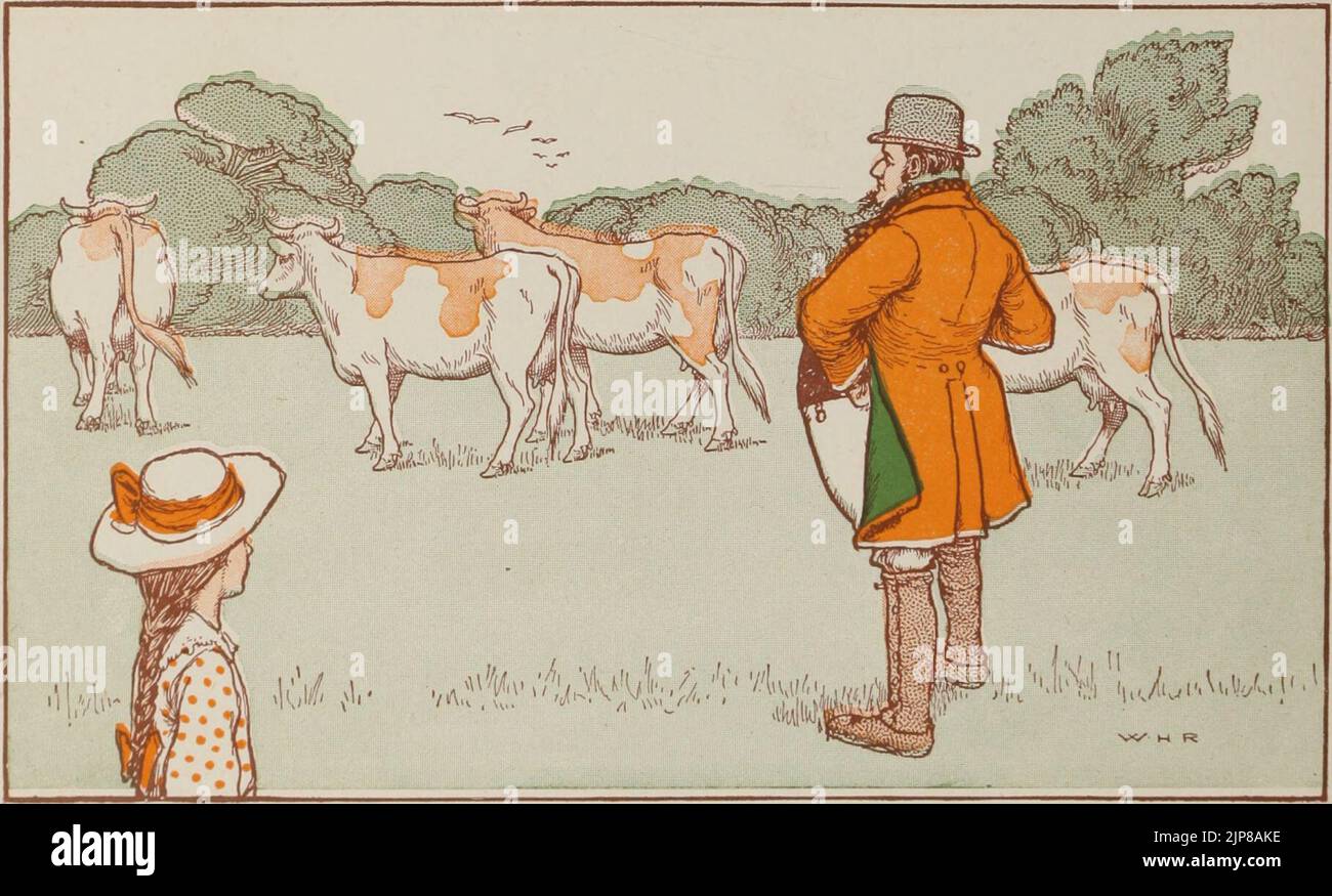 The tale of our cow illustration 02 Stock Photo - Alamy