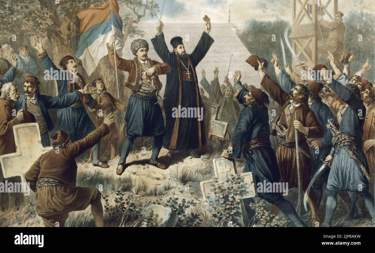 The Takovo Uprising, by Vinzenz Katzler, 1882 Stock Photo - Alamy