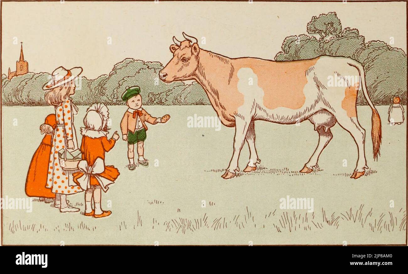 The tale of our cow illustration 01 Stock Photo - Alamy