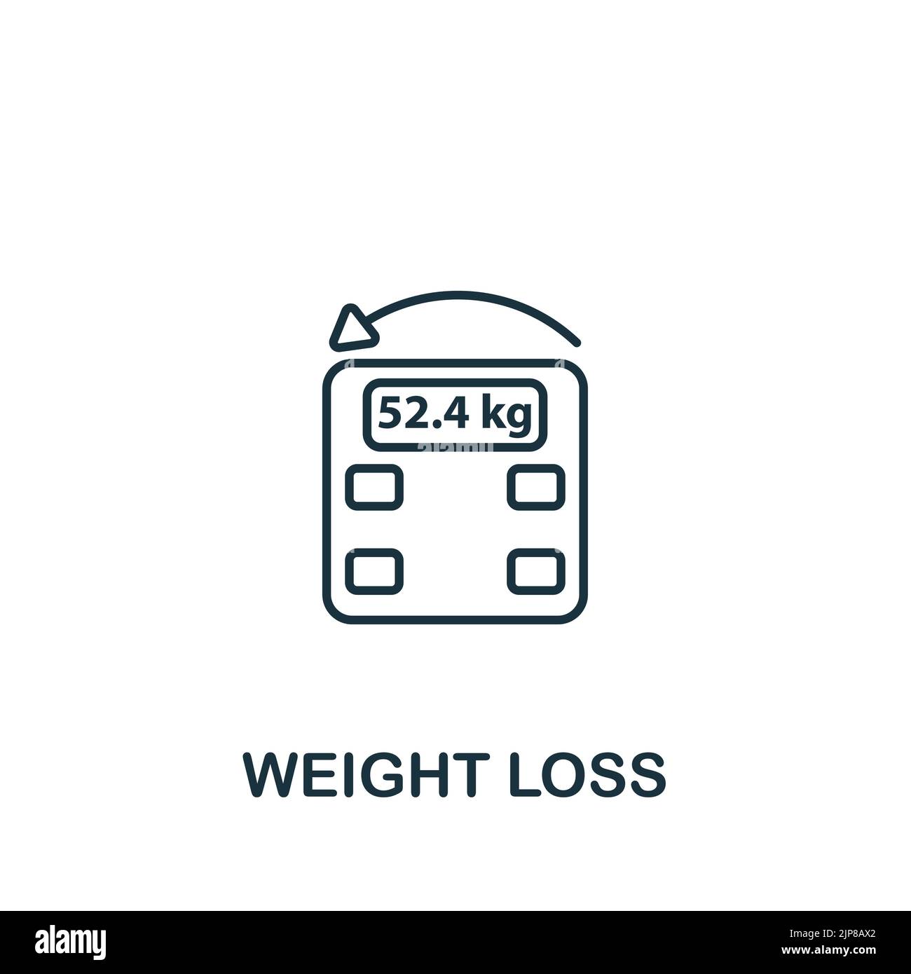 Weight Loss icon. Line simple Healthy Lifestyle icon for templates, web ...