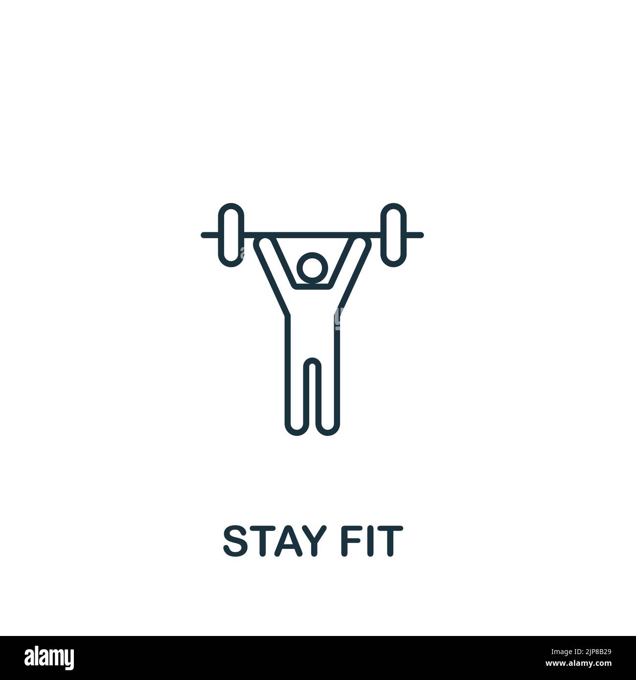 Stay Fit icon. Line simple Healthy Lifestyle icon for templates, web ...