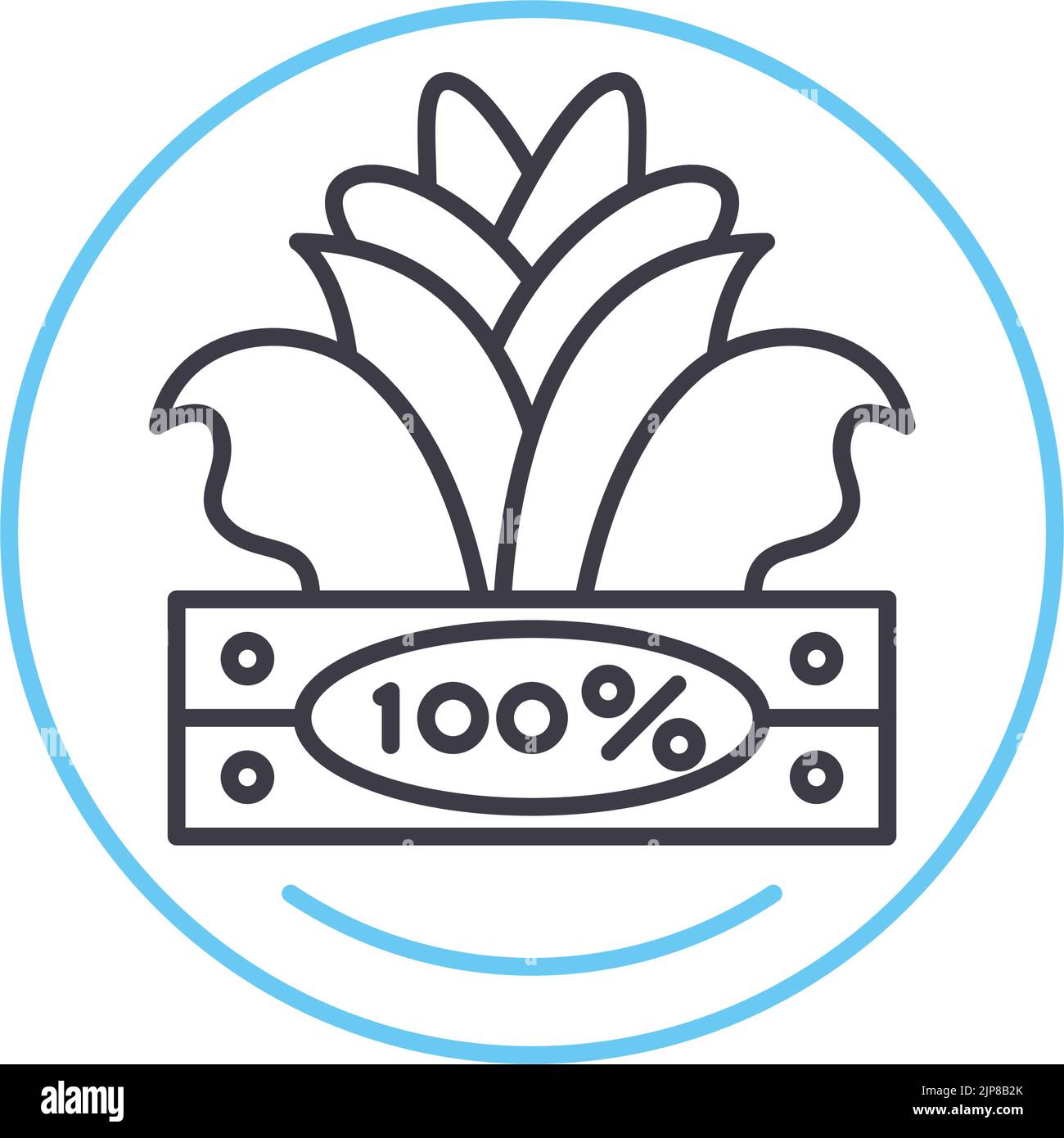 100 organic line icon, outline symbol, vector illustration, concept ...