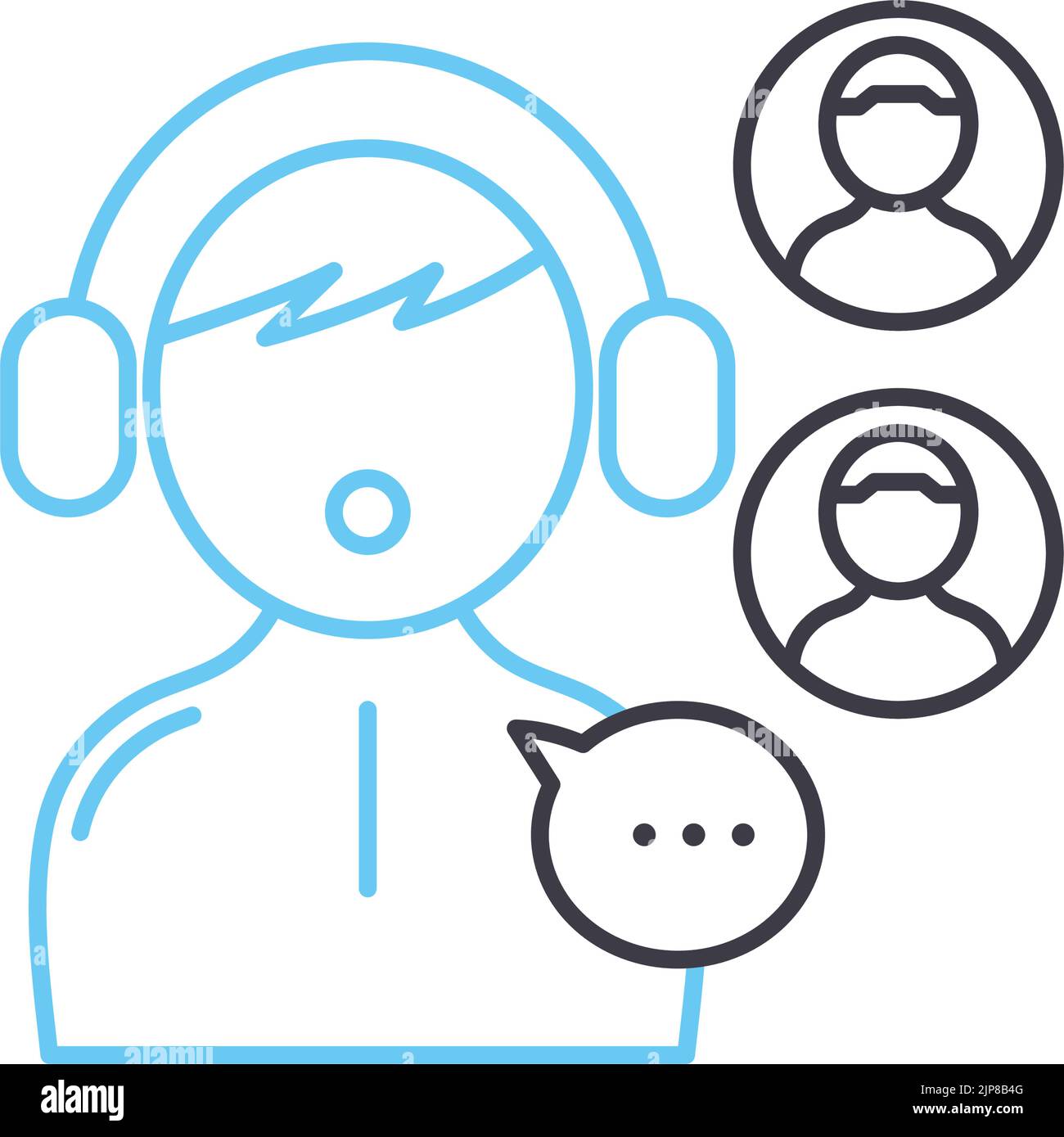 consultant line icon, outline symbol, vector illustration, concept sign ...