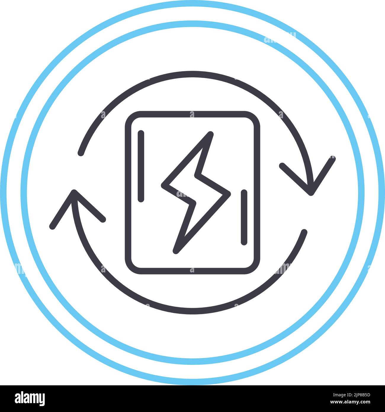 energy line icon, outline symbol, vector illustration, concept sign ...