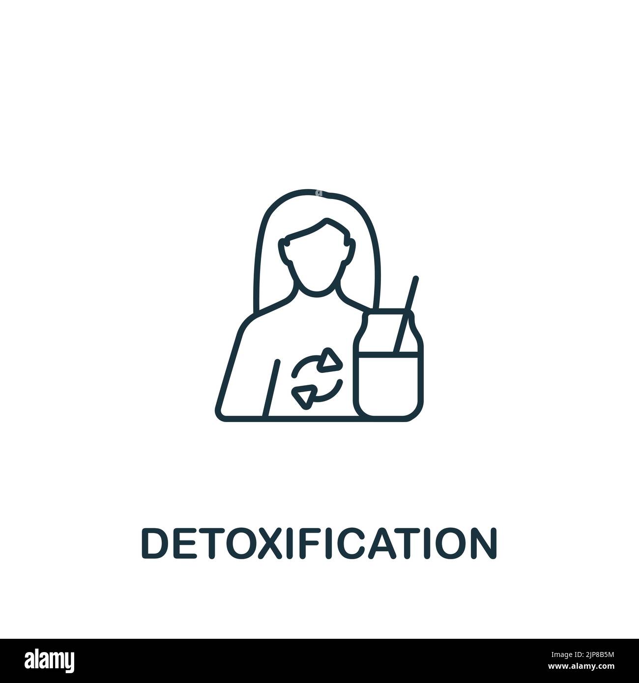 Detoxification icon. Line simple Healthy Lifestyle icon for templates ...