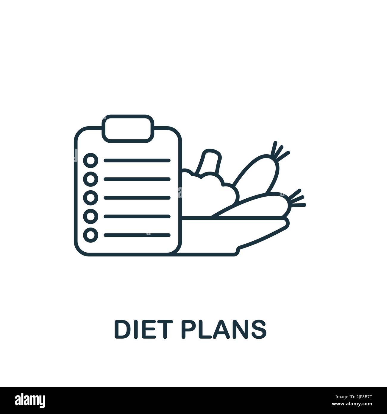 Diet Plans Icon Line Simple Healthy Lifestyle Icon For Templates Web Design And Infographics