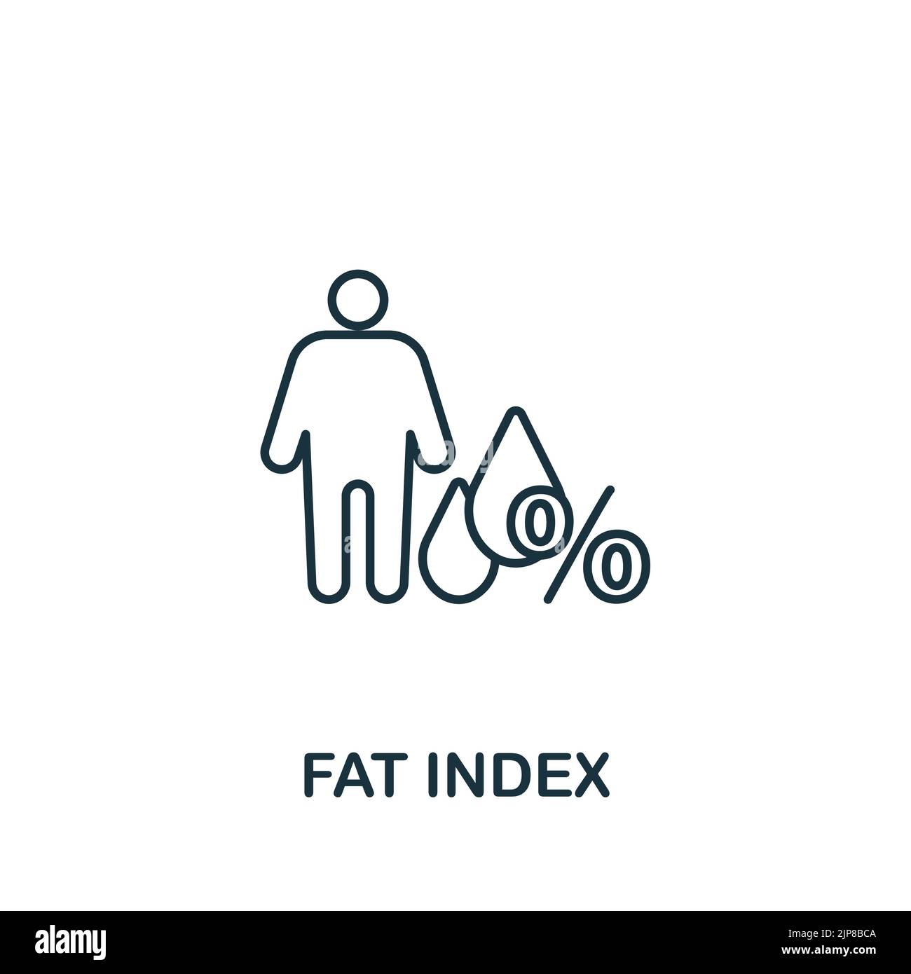 Fat Index icon. Line simple Healthy Lifestyle icon for templates, web ...