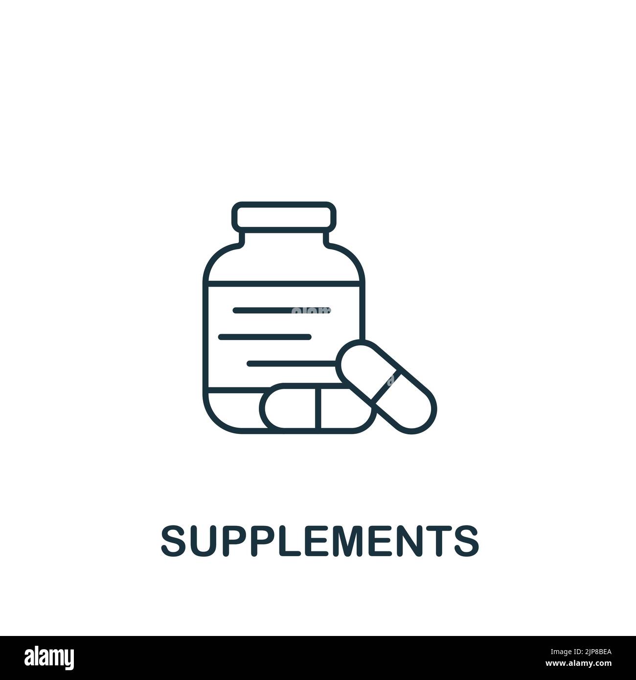 Supplements icon. Line simple Healthy Lifestyle icon for templates, web ...
