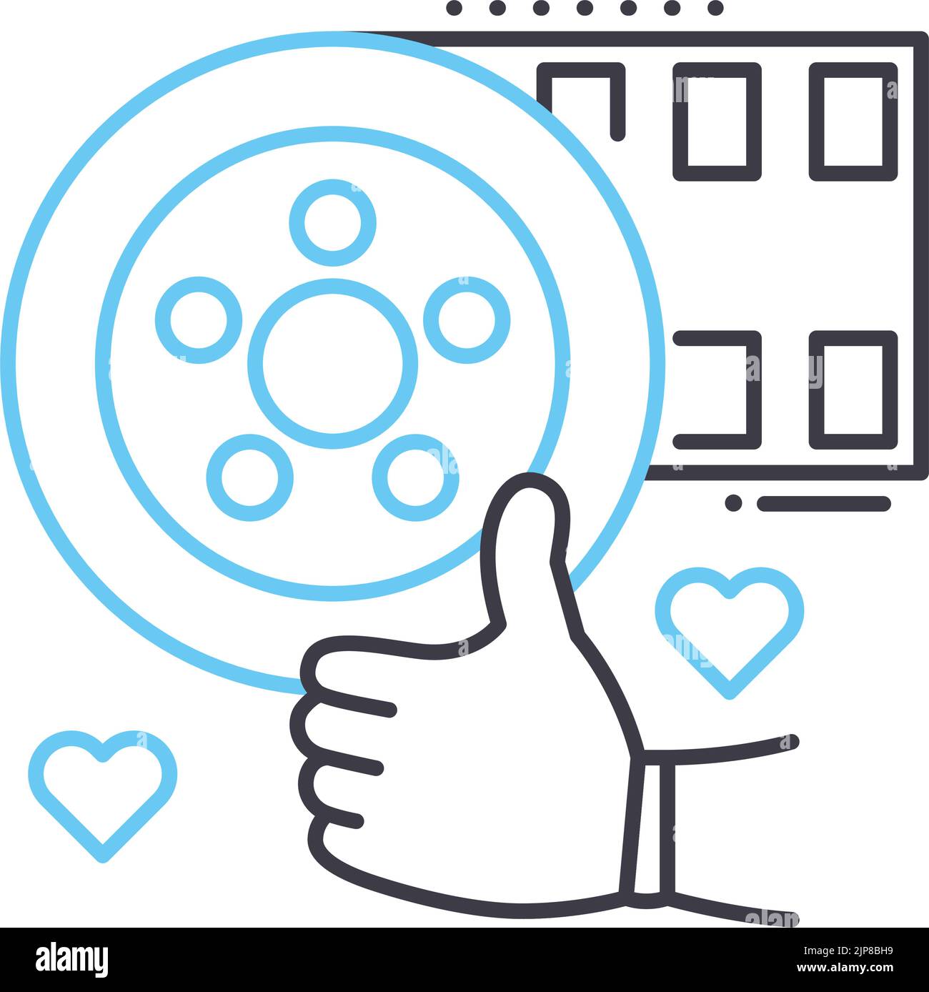 favourite line icon, outline symbol, vector illustration, concept sign ...