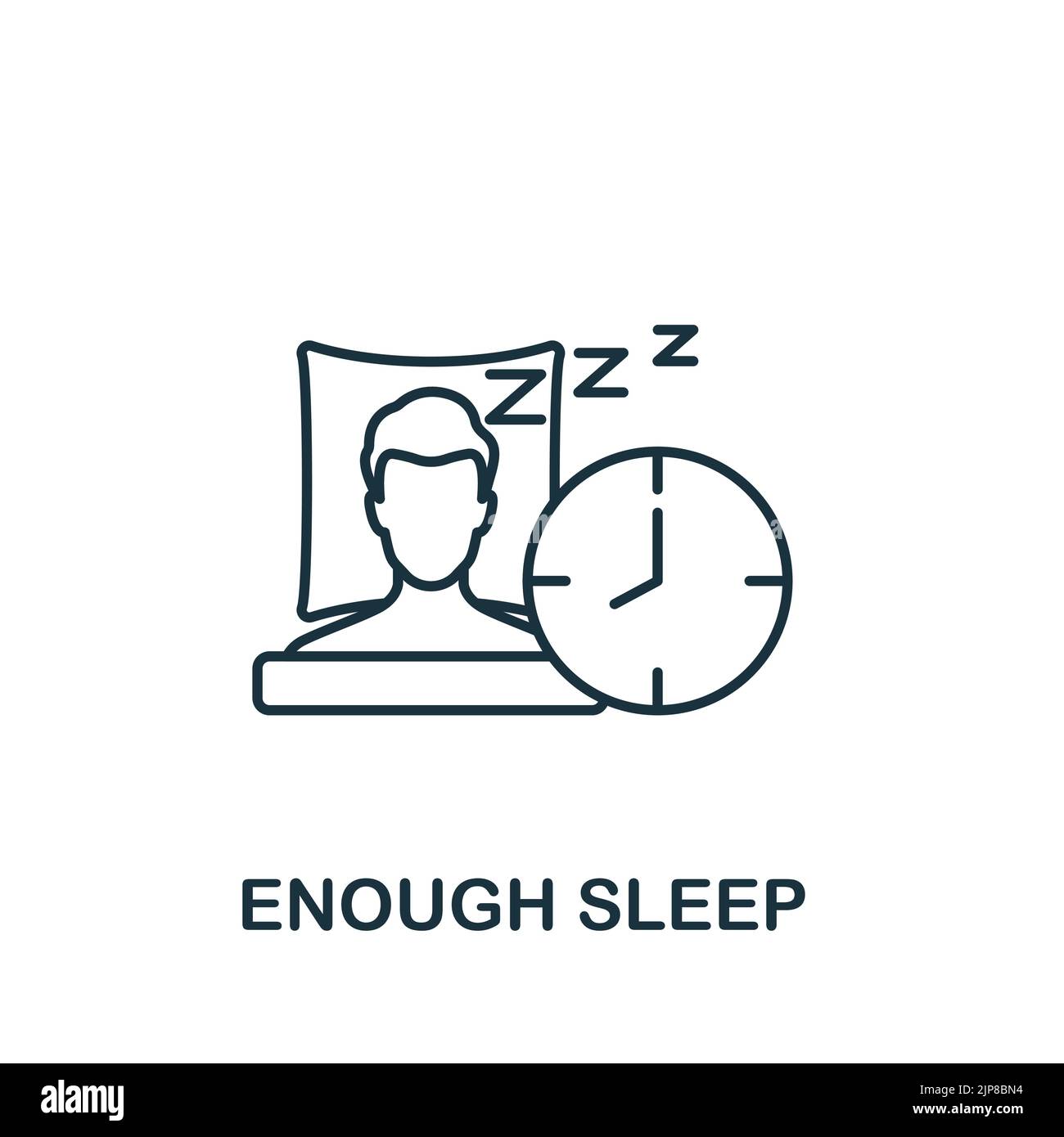 Enough Sleep icon. Line simple Healthy Lifestyle icon for templates ...