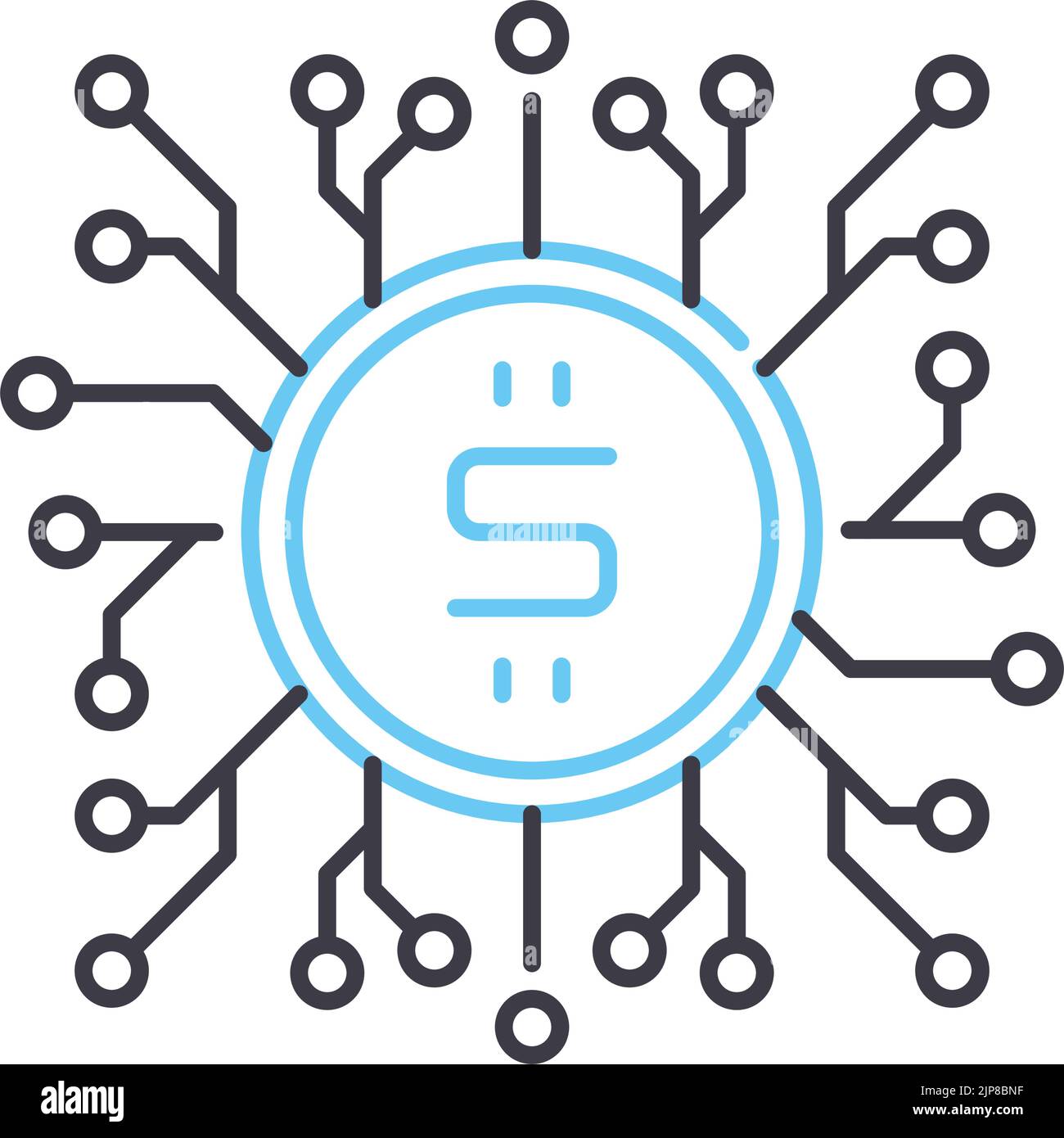 currency 2 line icon, outline symbol, vector illustration, concept sign ...