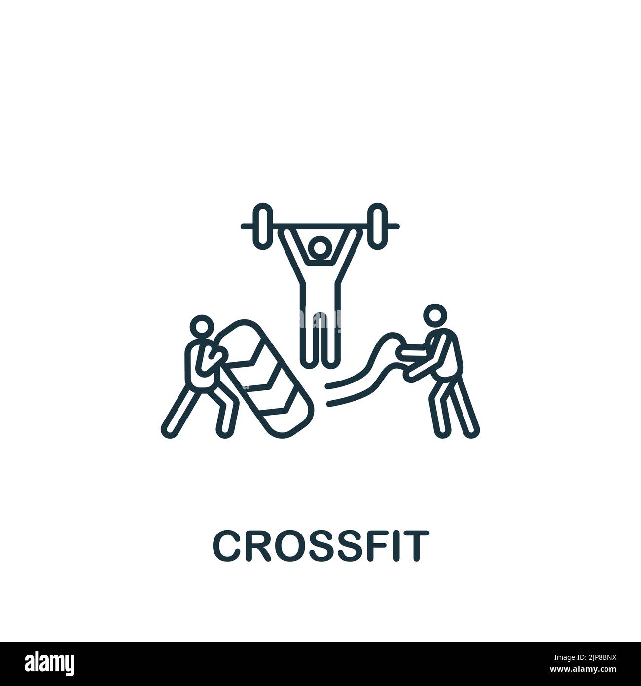 Crossfit icon. Line simple Healthy Lifestyle icon for templates, web ...